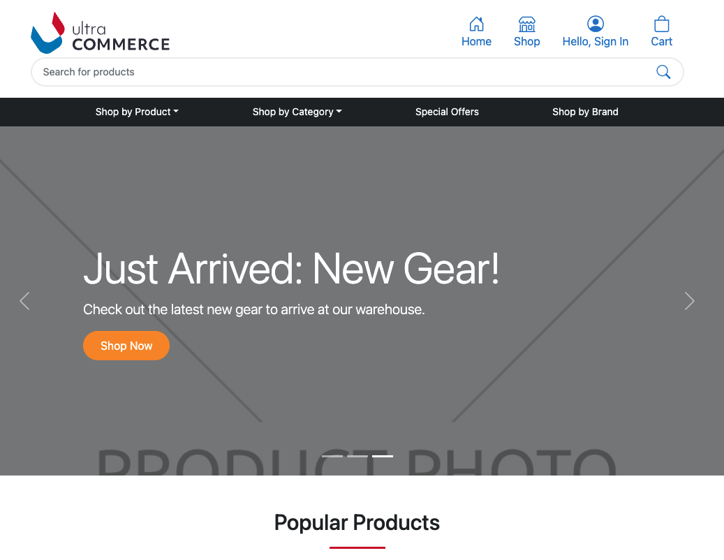 React Storefront Setup - Ultra Commerce - Training